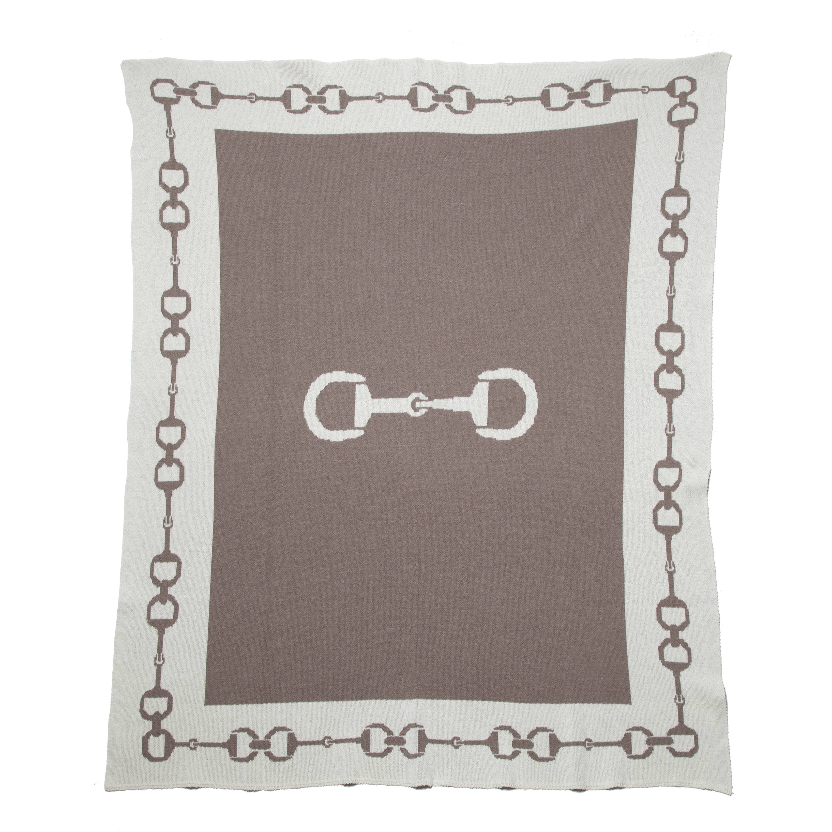 In2Green - Equestrian Snaffle Bit Border Throw Blanket – The Tack Shop ...